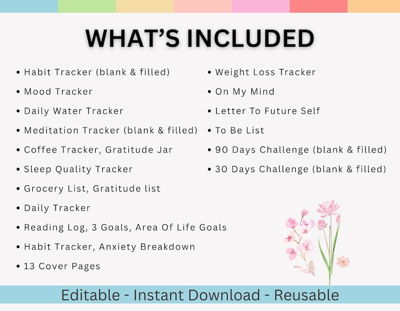 Mega Habit Tracker Bundle, Habit Tracker&planner Printable, to Do List ...