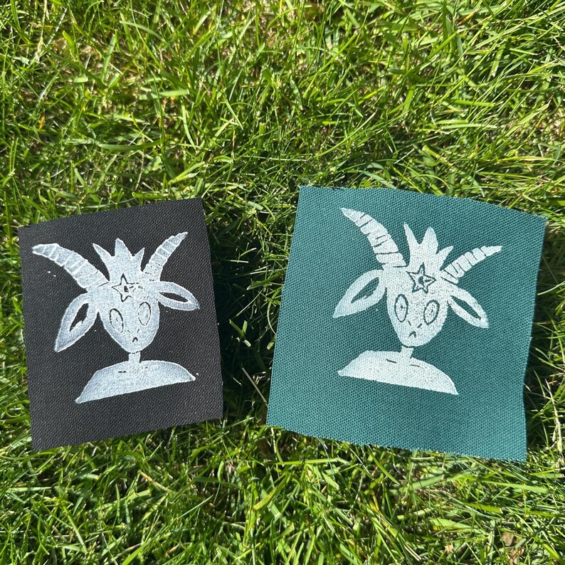 Witchy Handmade Linocut Patches, Block Print Patches, Punk Dark ...