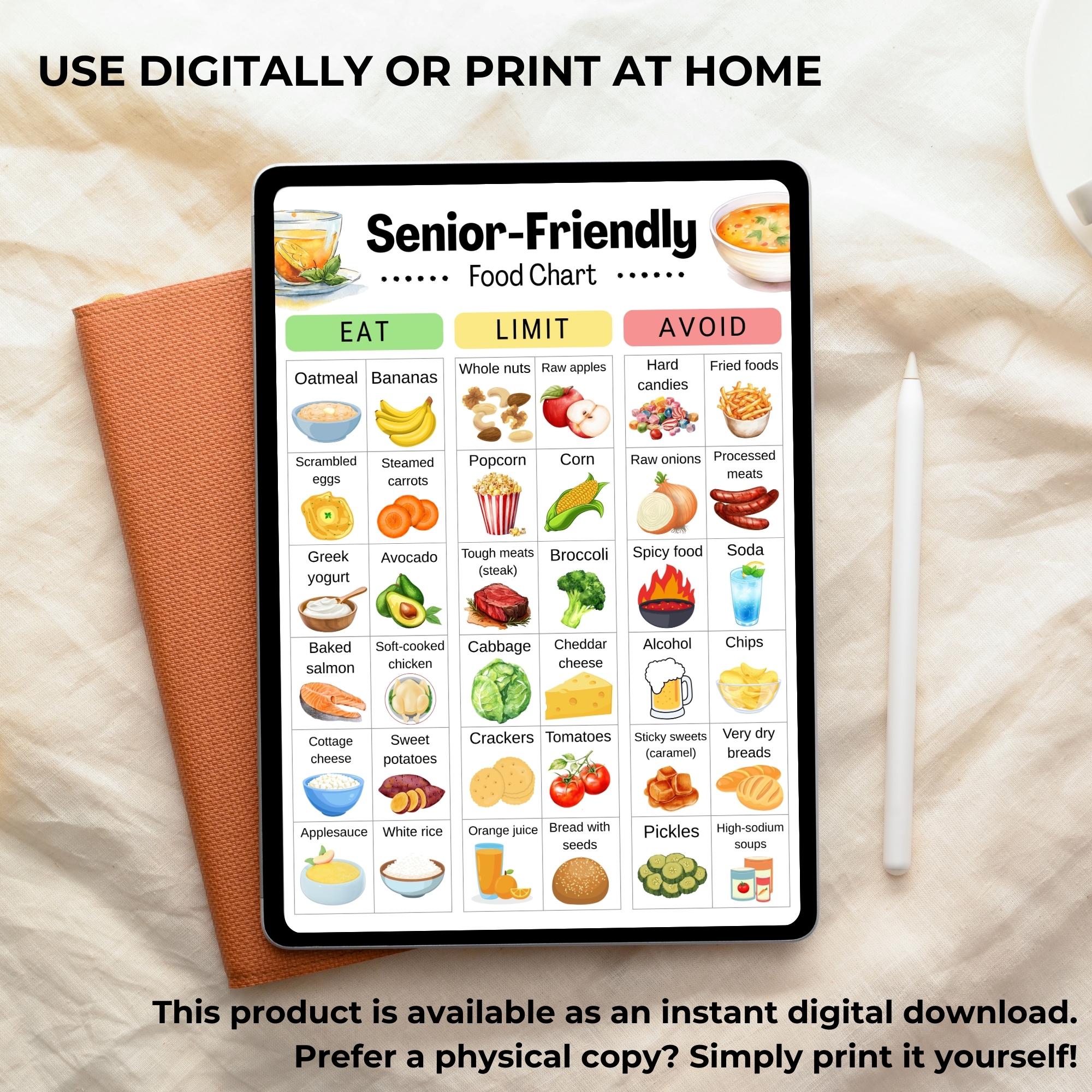 Senior Diet Food List, Soft Foods for Elderly, Easy Chew Meals, Low ...