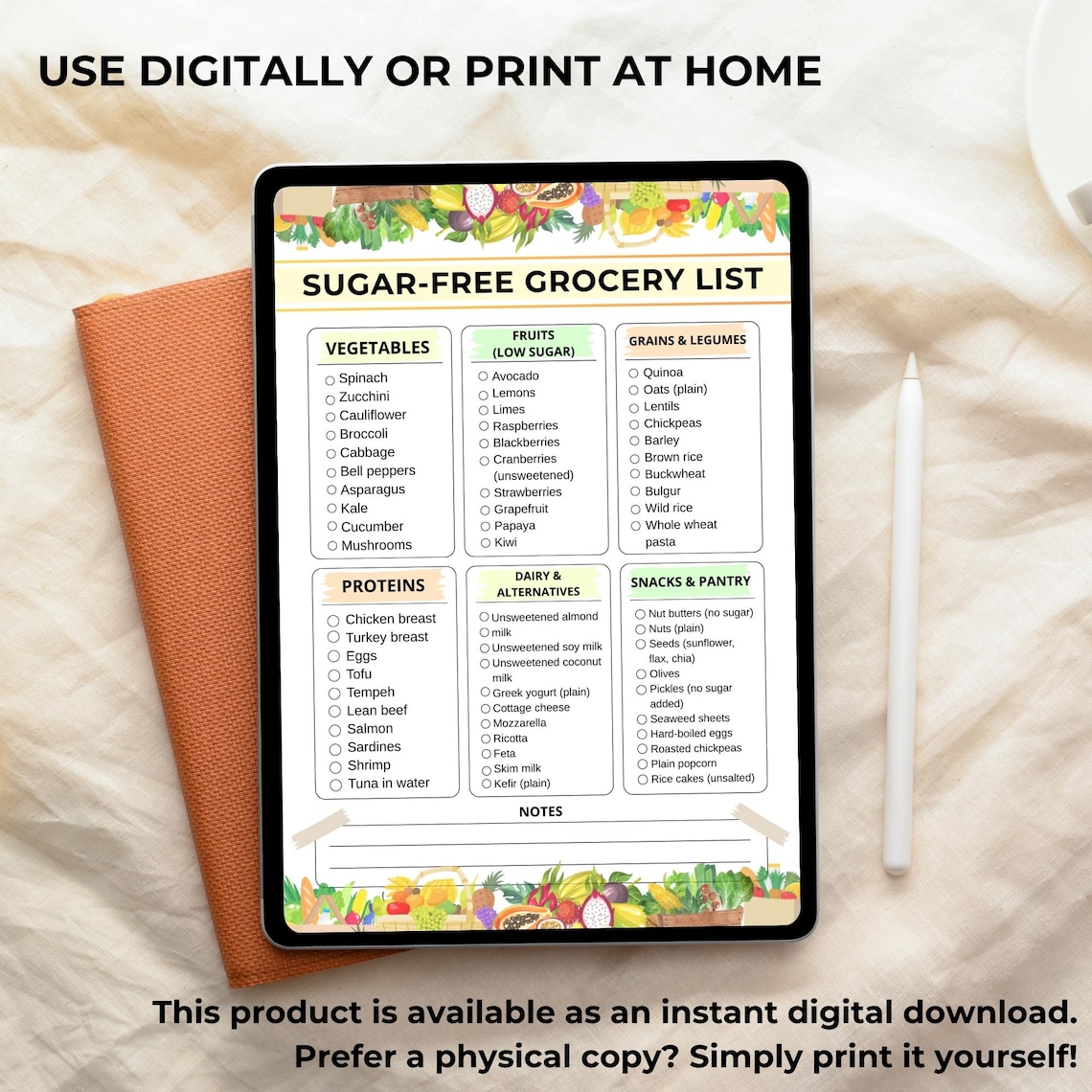 Sugar Free Grocery List, Low Sugar Food Chart, No Sugar Food List ...