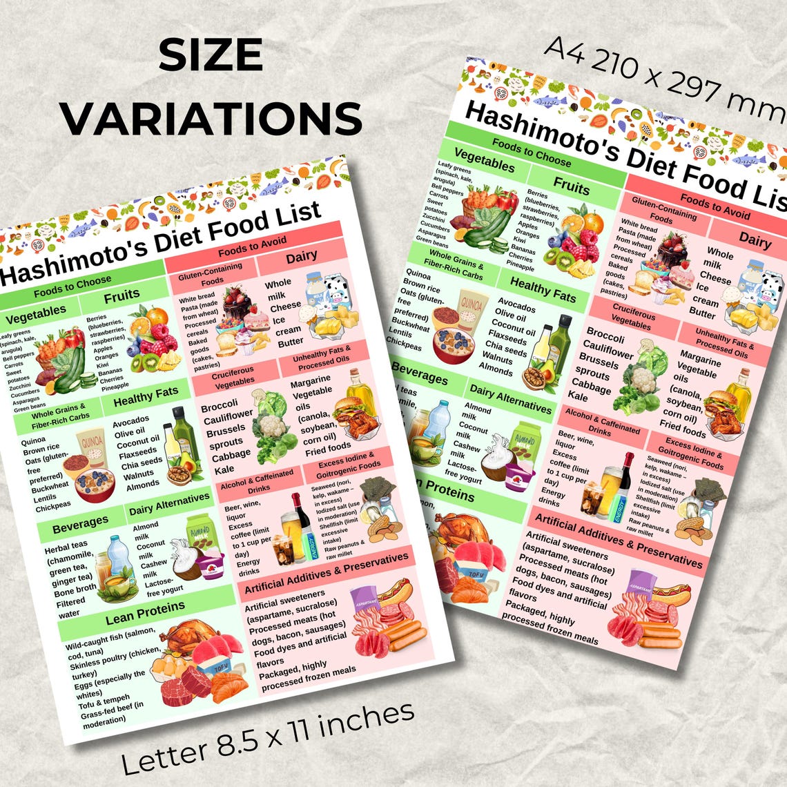 Hashimoto's Diet Food List for Thyroid Health, Thyroiditis Meal Plan ...