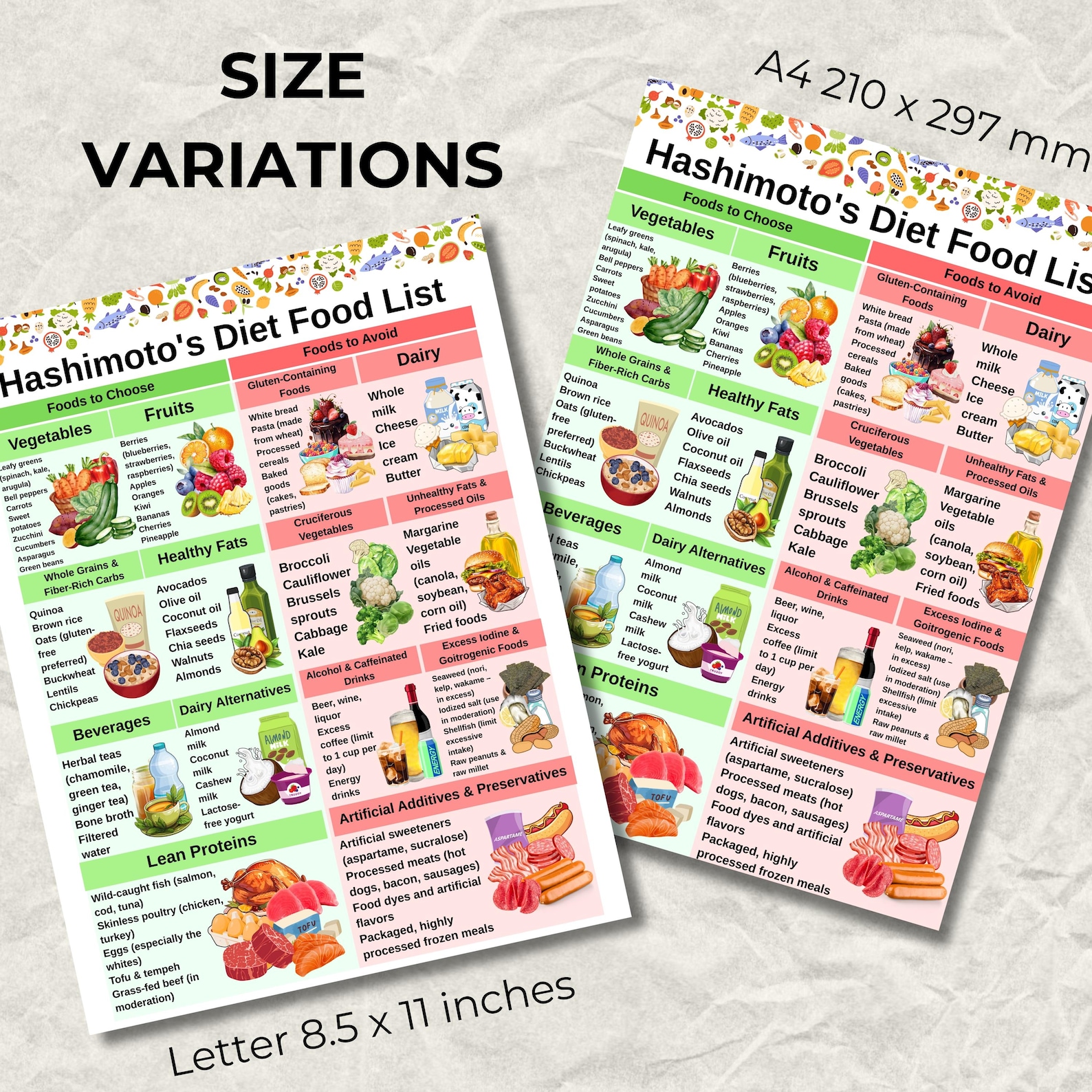 Hashimoto's Diet Food List for Thyroid Health, Thyroiditis Meal Plan ...