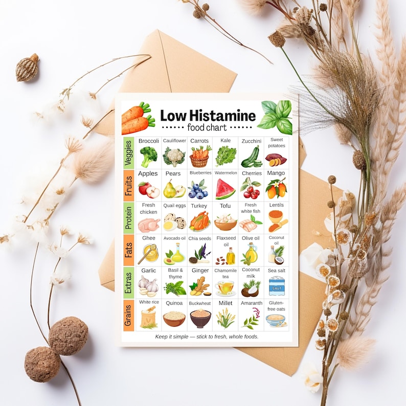 Low Histamine Food List, Anti-bloat Diet Chart, Mcas-friendly Food List ...