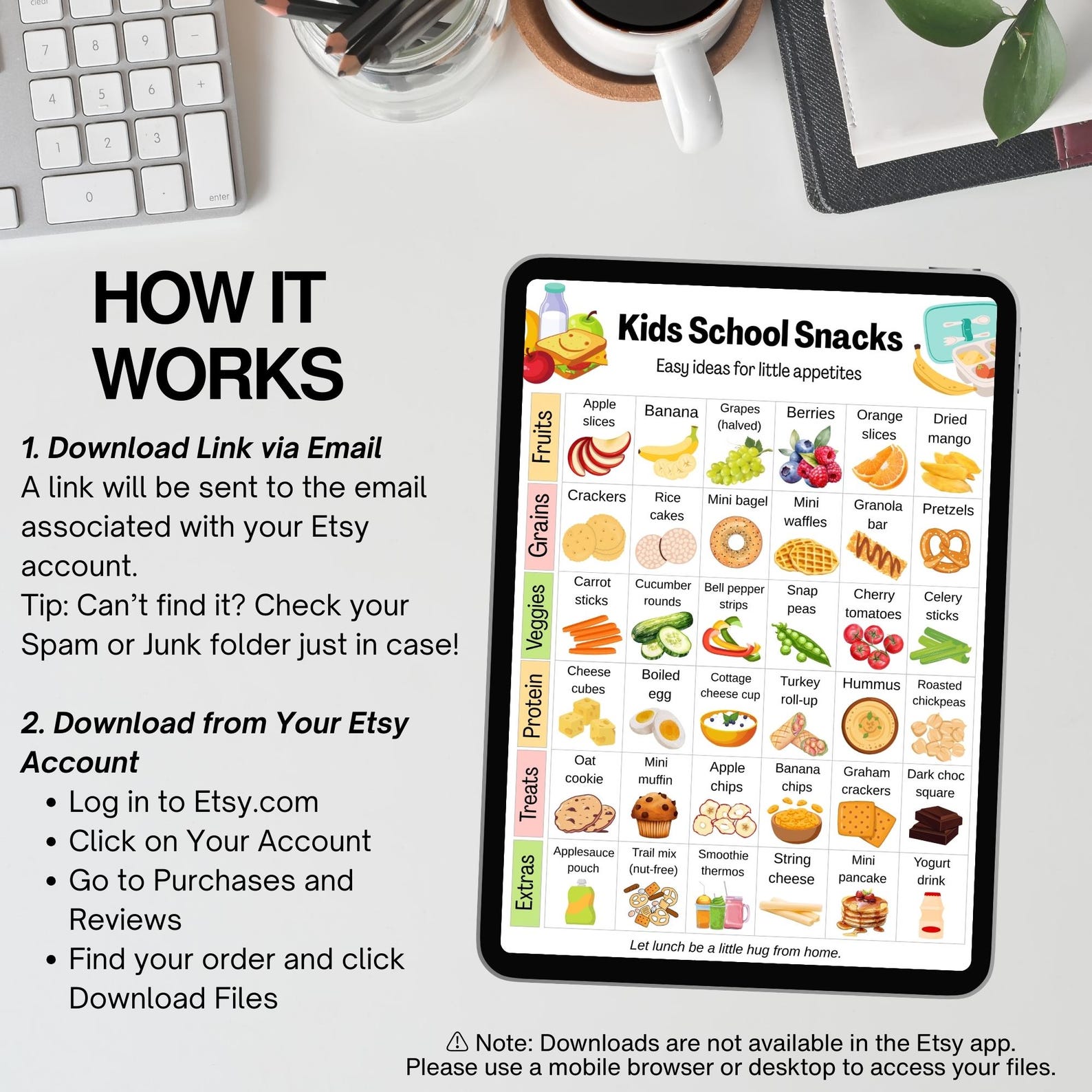 Kids Snacks Chart for School Lunch, Lunchbox Ideas for Kids, Healthy ...