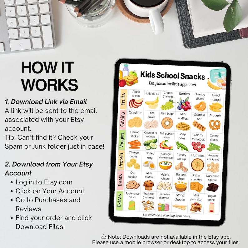 Kids Snacks Chart for School Lunch, Lunchbox Ideas for Kids, Healthy ...
