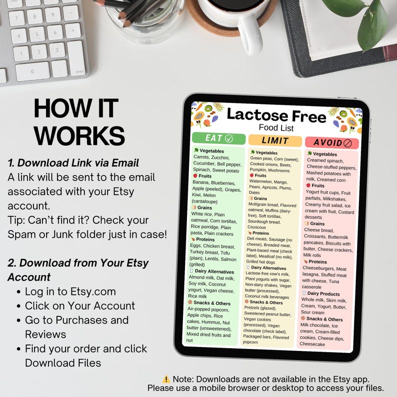 Lactose Free Food List, Lactose Free Grocery List, Dairy-free Food ...