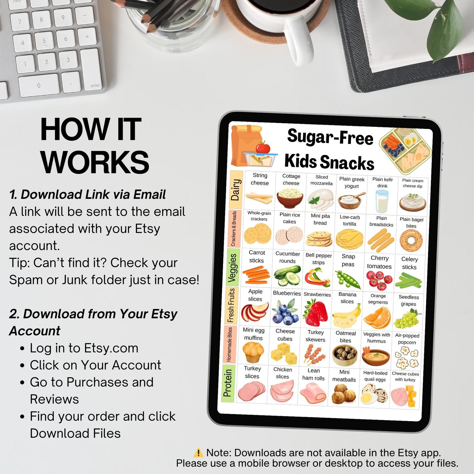 Sugar Free Kids Snacks Chart PDF, School Lunch Snacks Ideas List ...