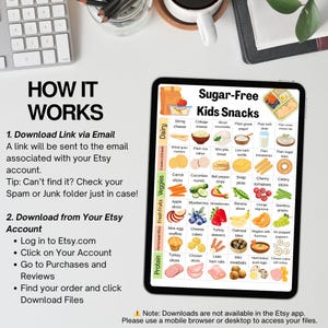 Sugar Free Kids Snacks Chart PDF, School Lunch Snacks Ideas List ...