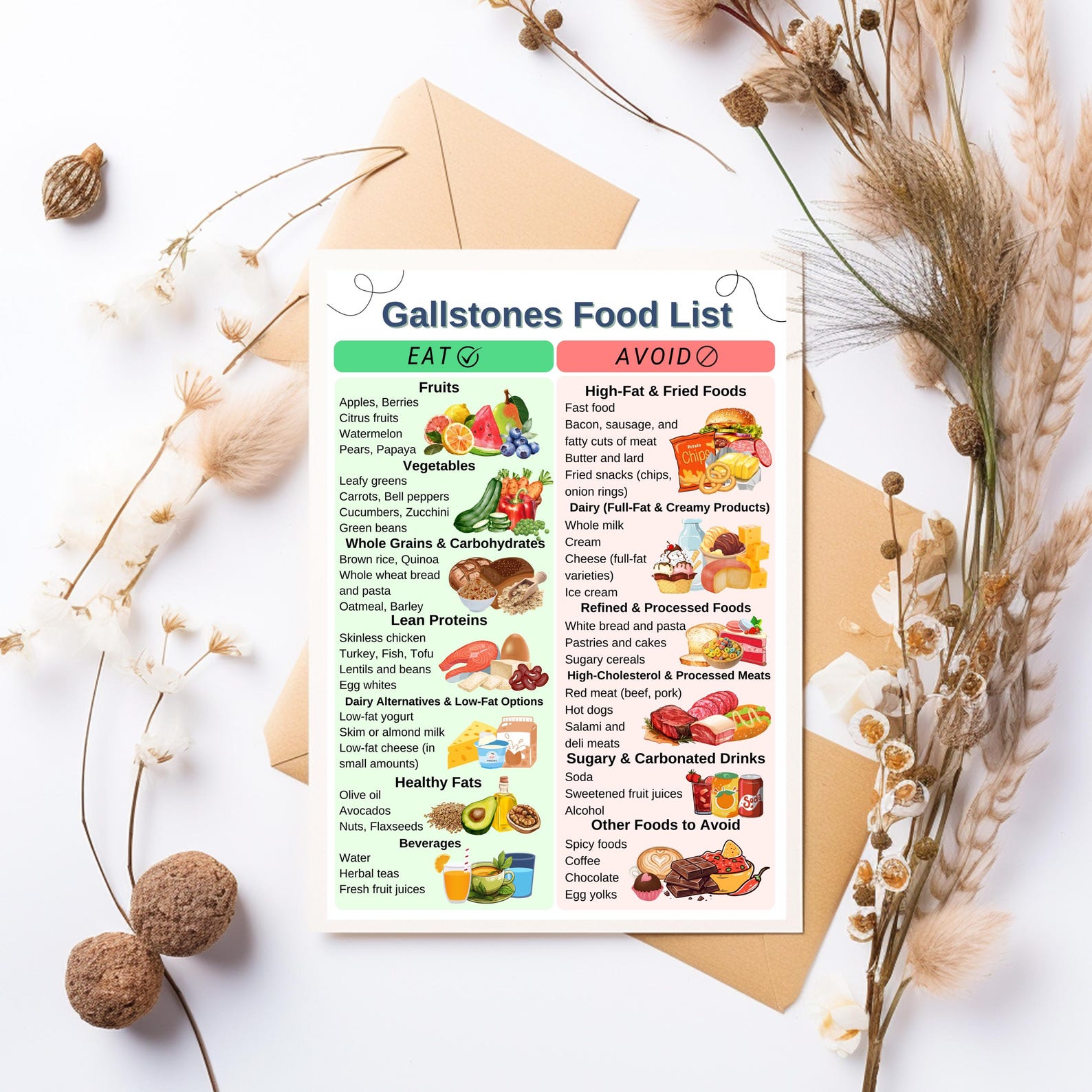 Gallstones Food List, Cholelithiasis Diet Food List, Gallbladder Diet ...