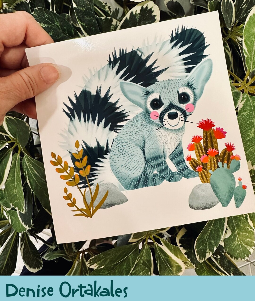 Baby Ringtail Cat Desert Scene Kiss-cut Stickers - Sonoran Desert ...