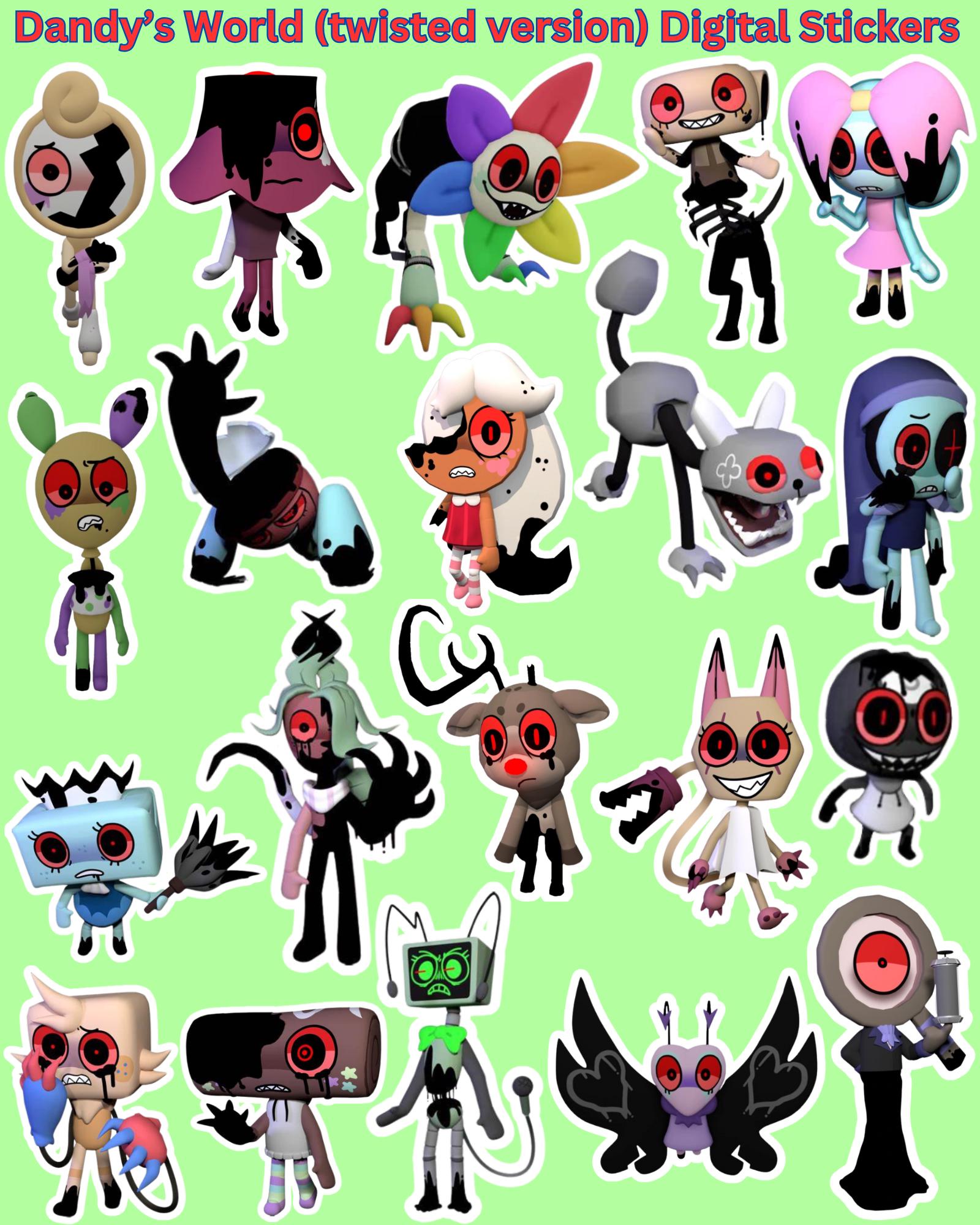 Dandys World (twisted Version) Digital Stickers - Etsy Canada