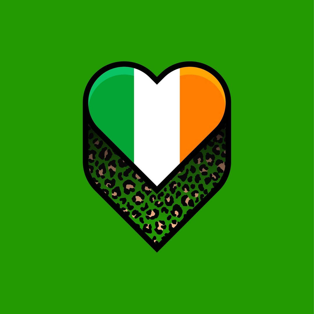 Irish Heart Flag SVG, Ireland Flag Clipart, Irish Pride, St. Patrick's ...
