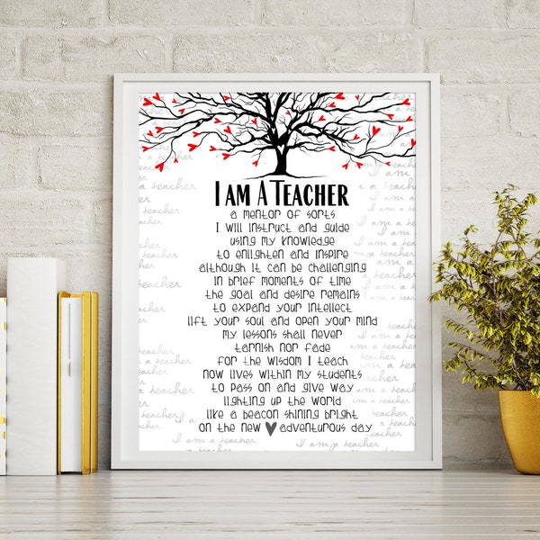 Teacher Poem - Etsy