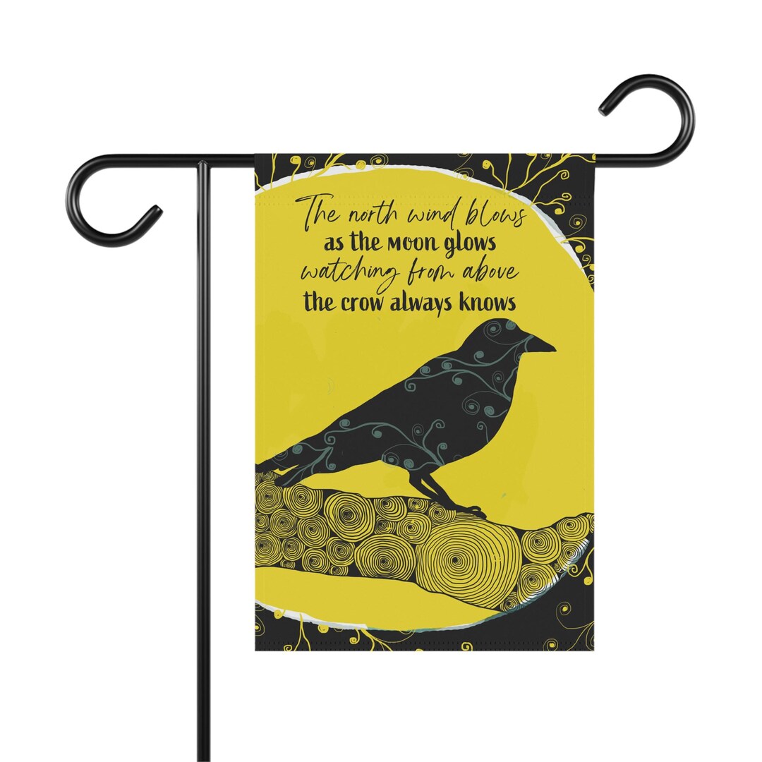 Crow Flag, Crow Garden Flag, Crow and Moon, Crow Poem, Crow as Spirit ...