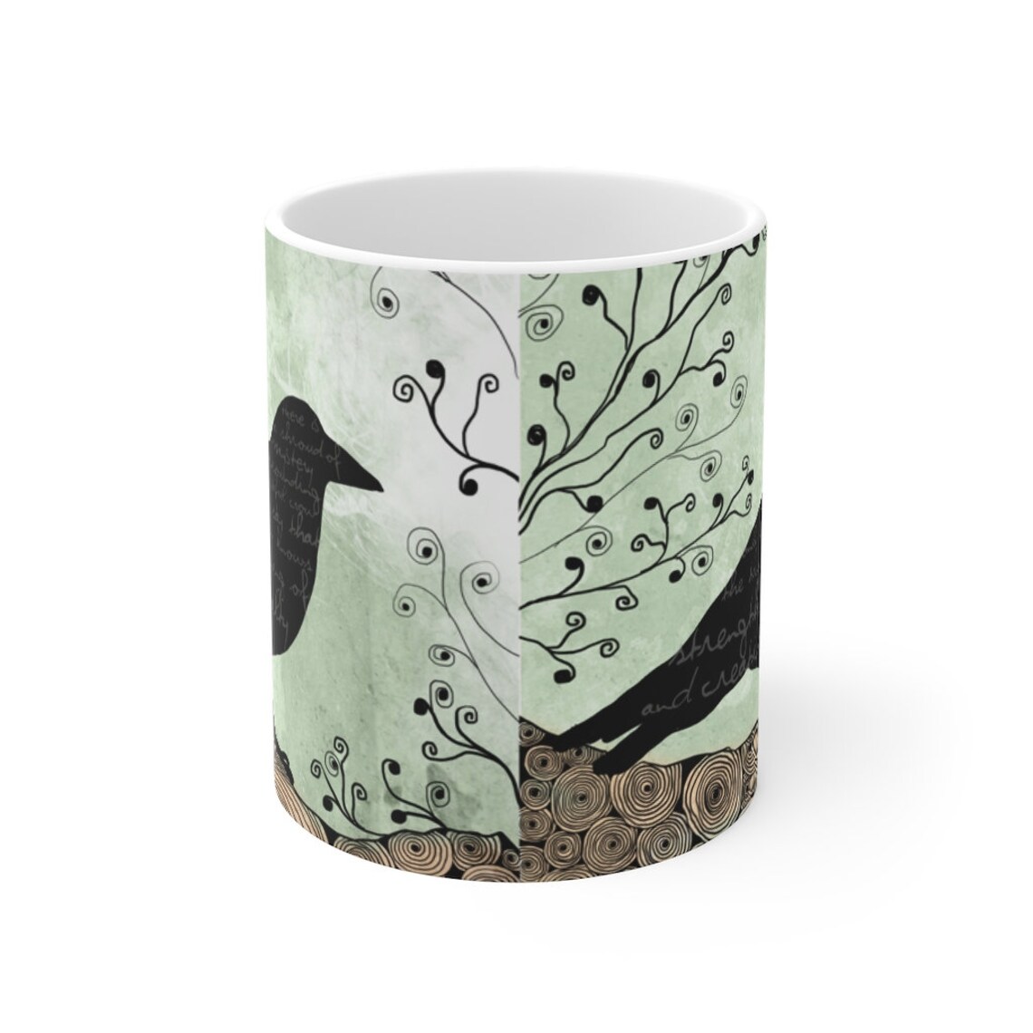 Crow Coffee Mug Crow Art Crow Lover Crow Symbolism Crow - Etsy