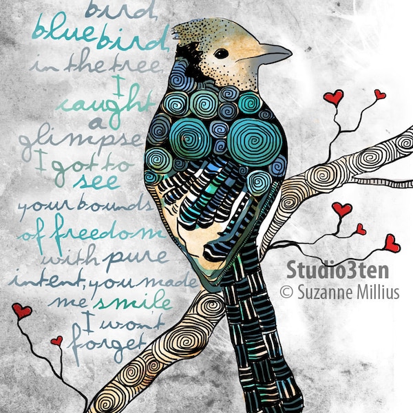 Blue Jay Poem - Etsy