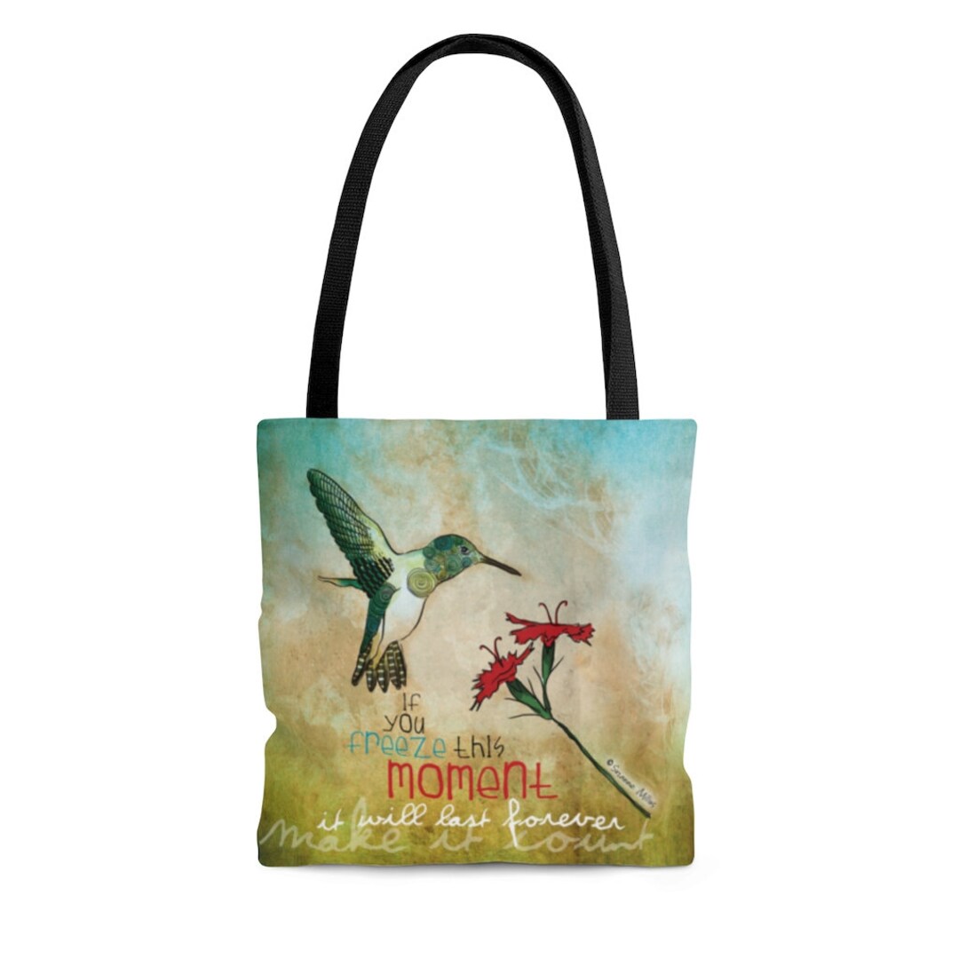 Hummingbird Tote Bag Hummingbird Art Bag 3 Sizes - Etsy