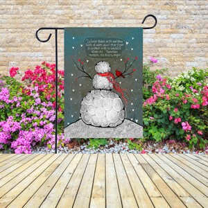 Snowman Garden Flag Snowman Yard Art Snowman Decor Snowman - Etsy