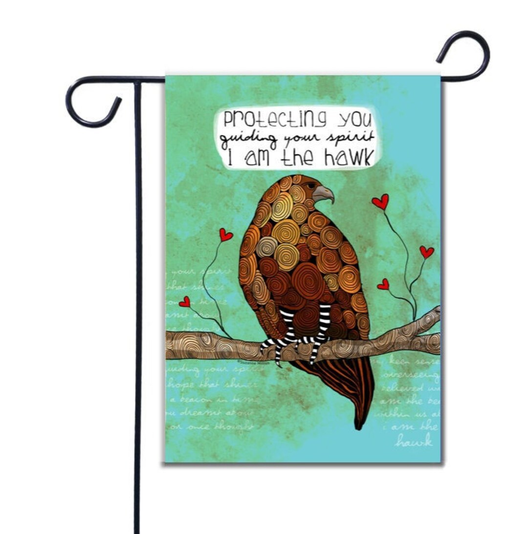 Hawk Garden Flag Hawk Flag Hawk Garden Hawk Decor Hawk - Etsy