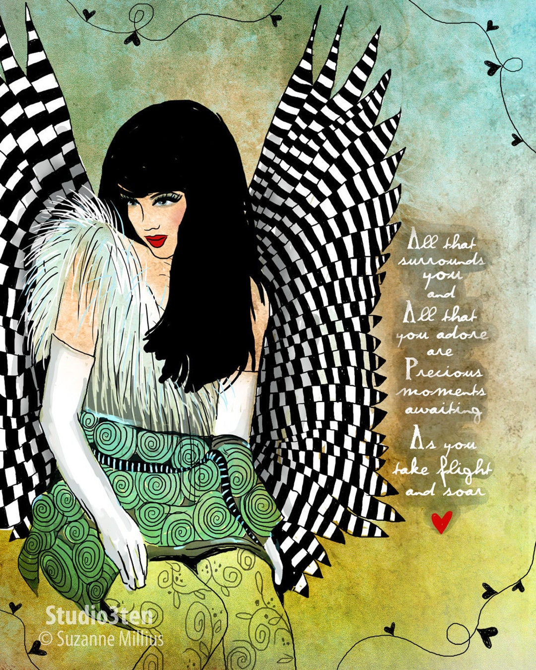 Angel Wings, Death, Grieve, Gift for Sadness, Art About Guardian Angel ...