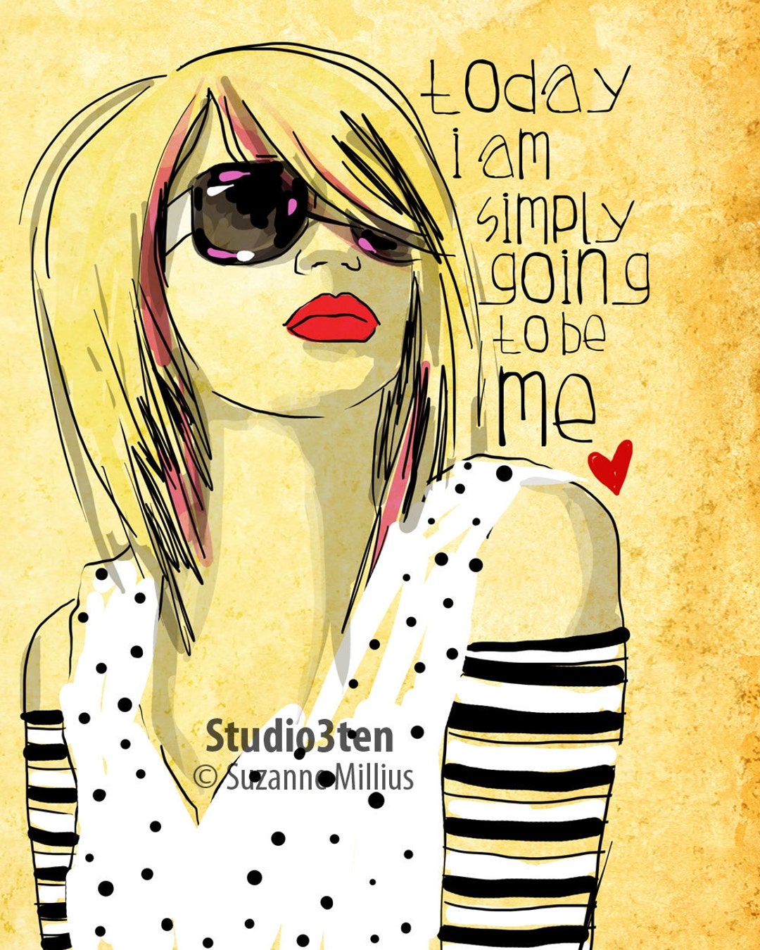 Simply Me / Original Illustration ART Print Hand SIGNED Size 8 X 10 - Etsy