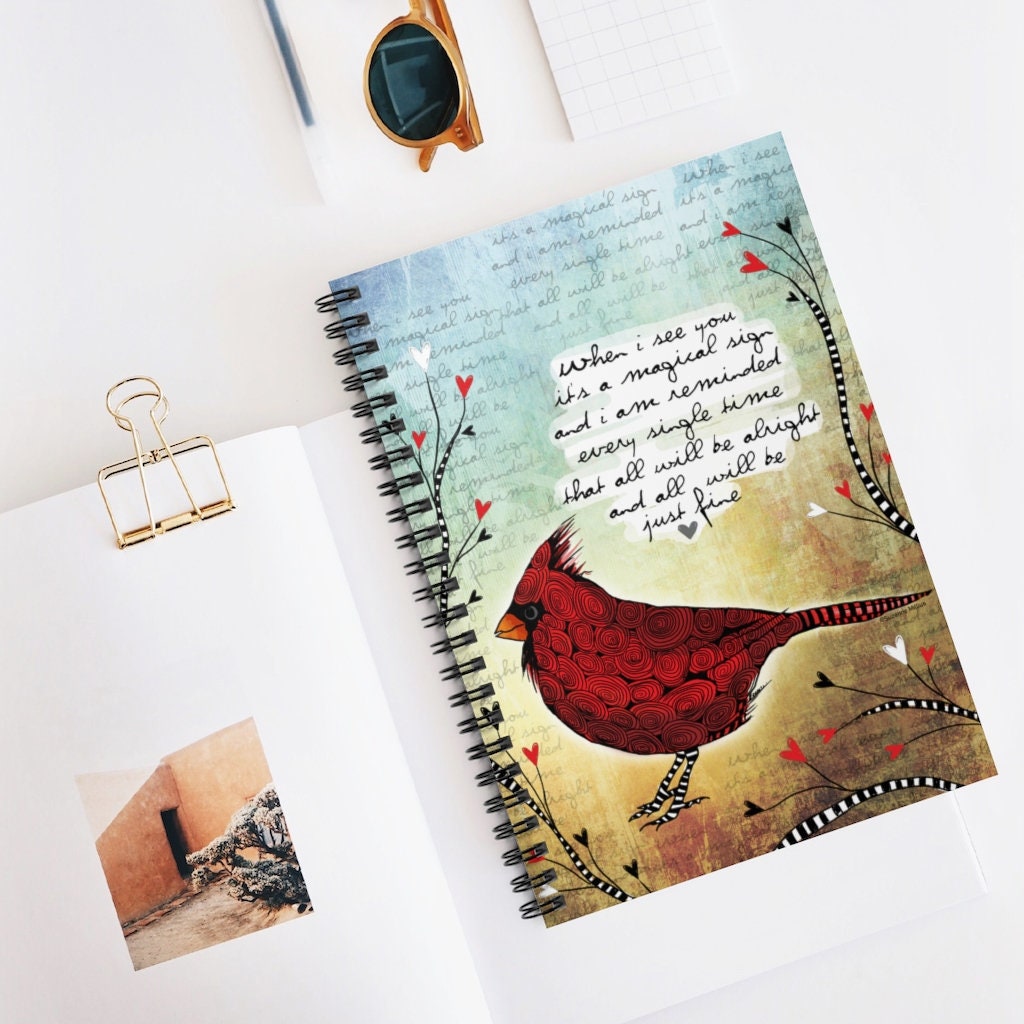 Cardinal Journal Cardinal Diary Journal With Cardinals - Etsy