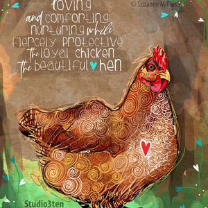 Chicken Print Hen Print Chicken Lover Art With Chicken Art - Etsy