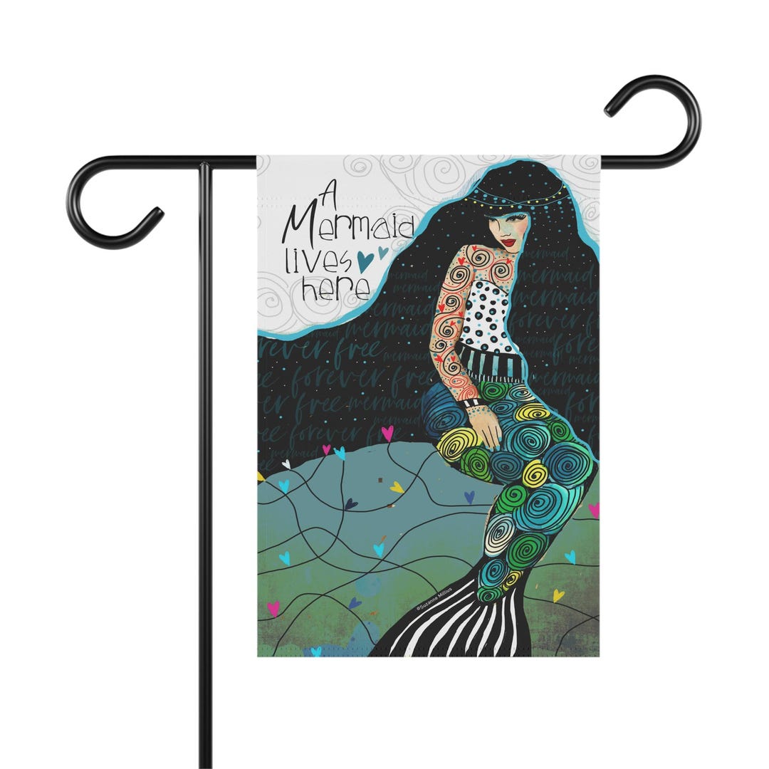 Mermaid Garden Flag, Mermaid Flag, Mermaid Decor, Mermaid Lover, Gift ...