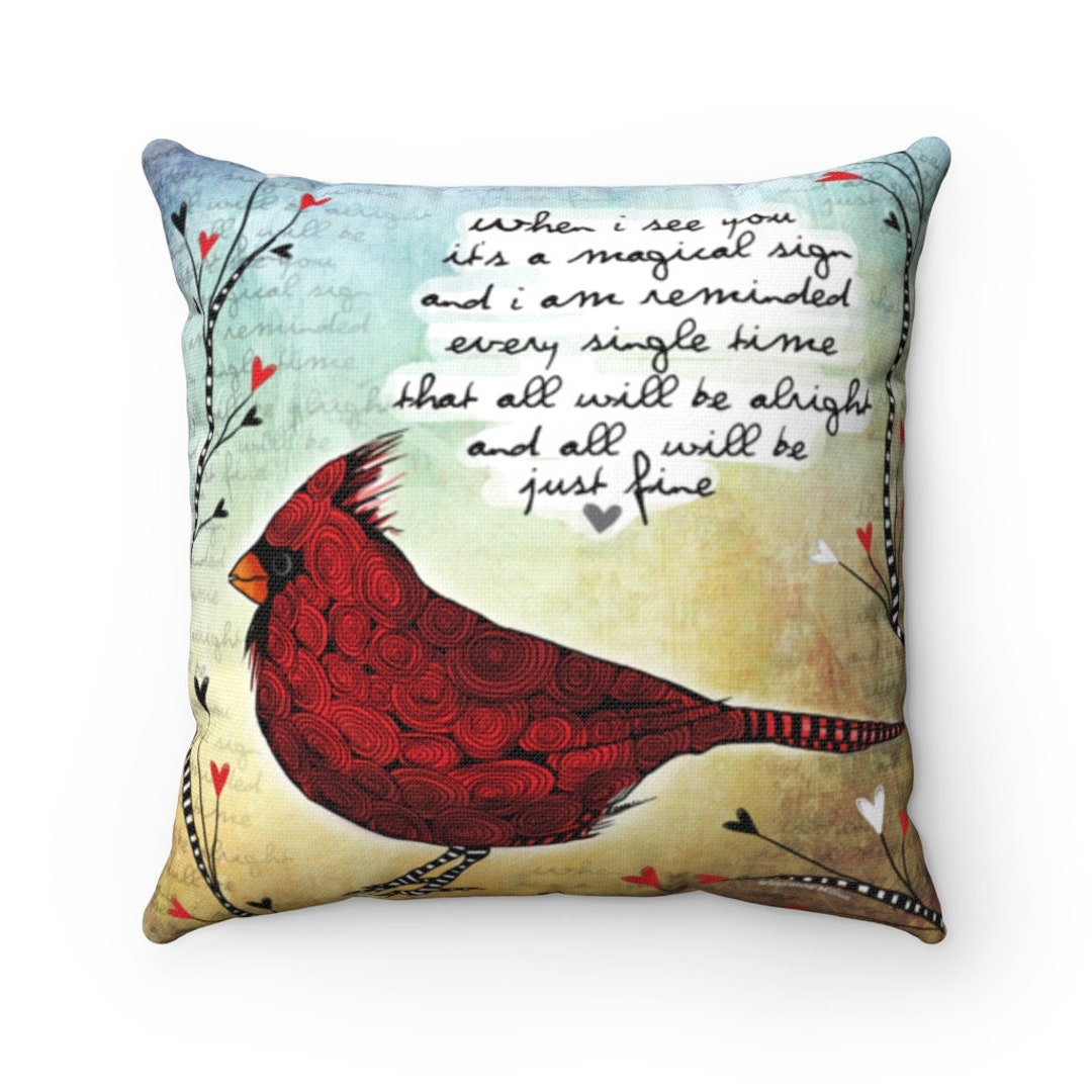Cardinal Pillow, Cardinal as Sign, Cardinal Art, Cardinal as Guardian ...