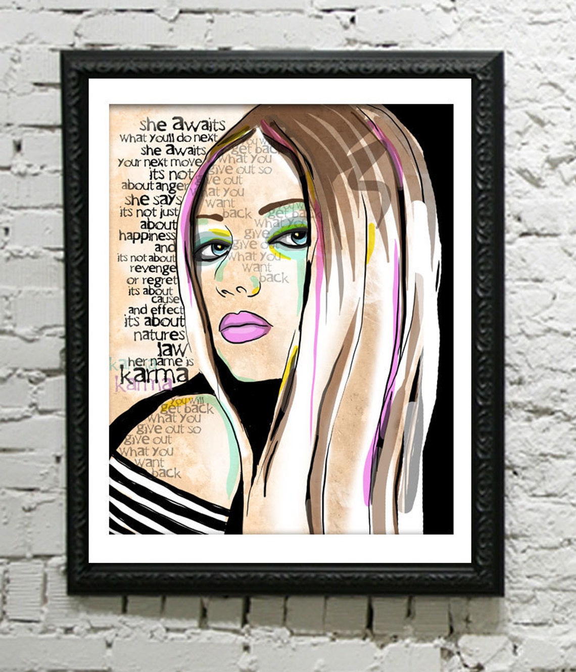 Karma, Karma Print, Print About Karma, Art About Karma, Karma Painting ...