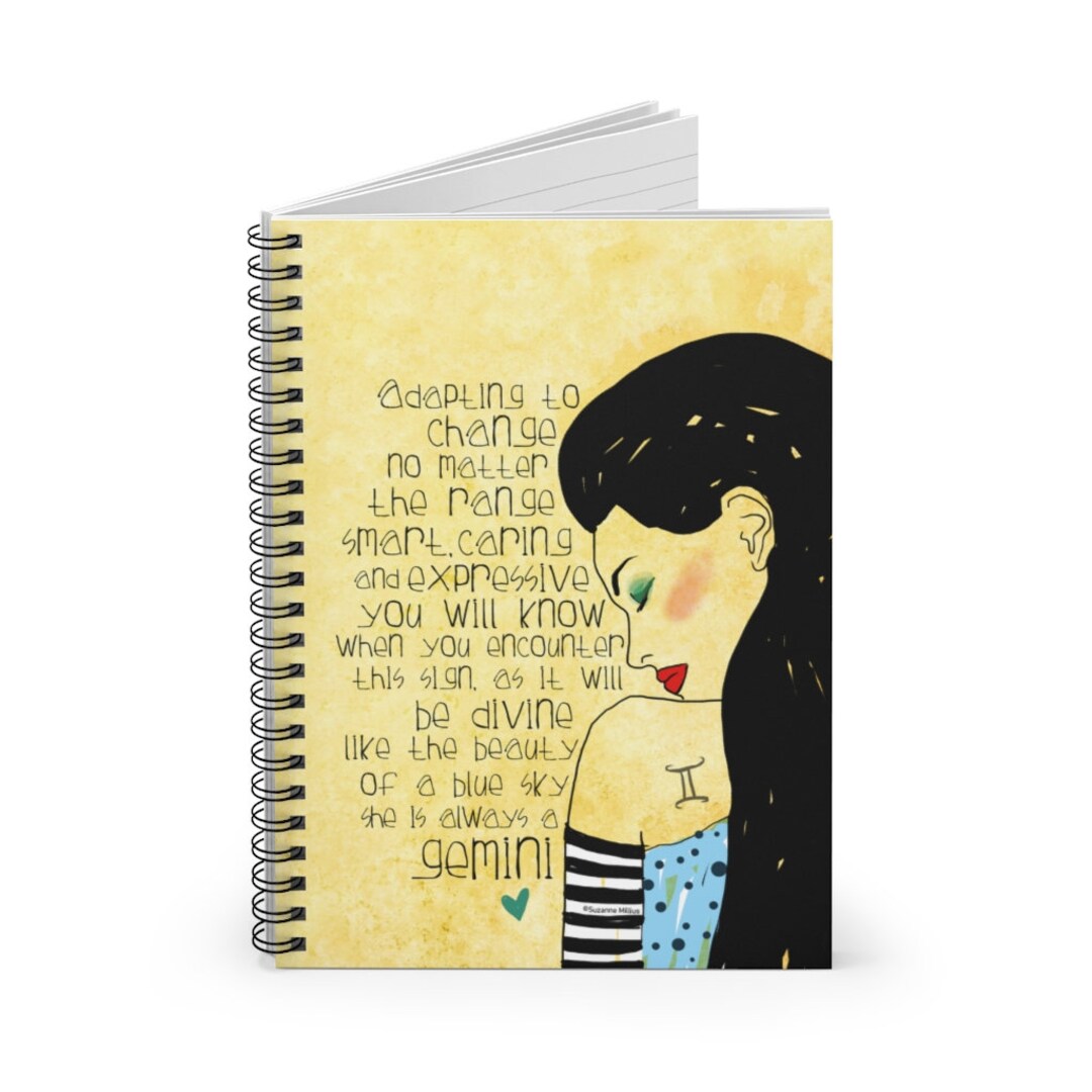 Gemini Journal, Gemini Diary, Gemini Book, Gemini Print, Gift for ...