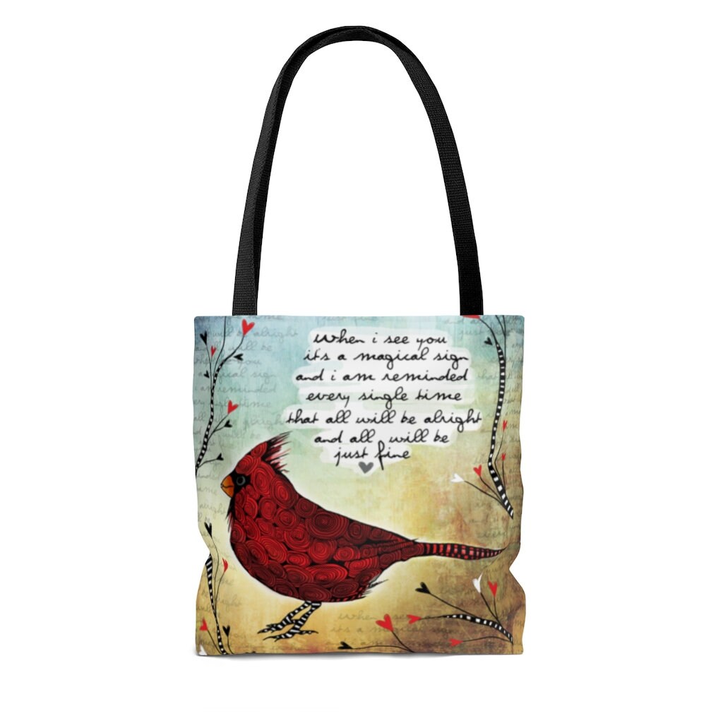 Cardinal Tote Bag Cardinal Magical Tote Guardian - Etsy
