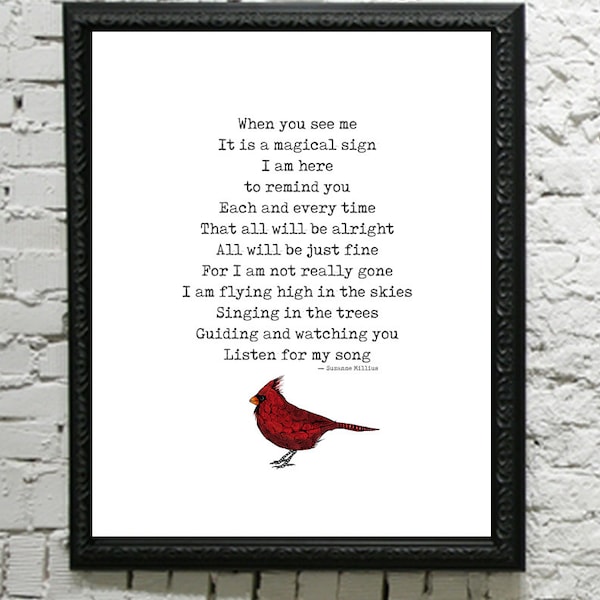 Cardinal Poem - Etsy