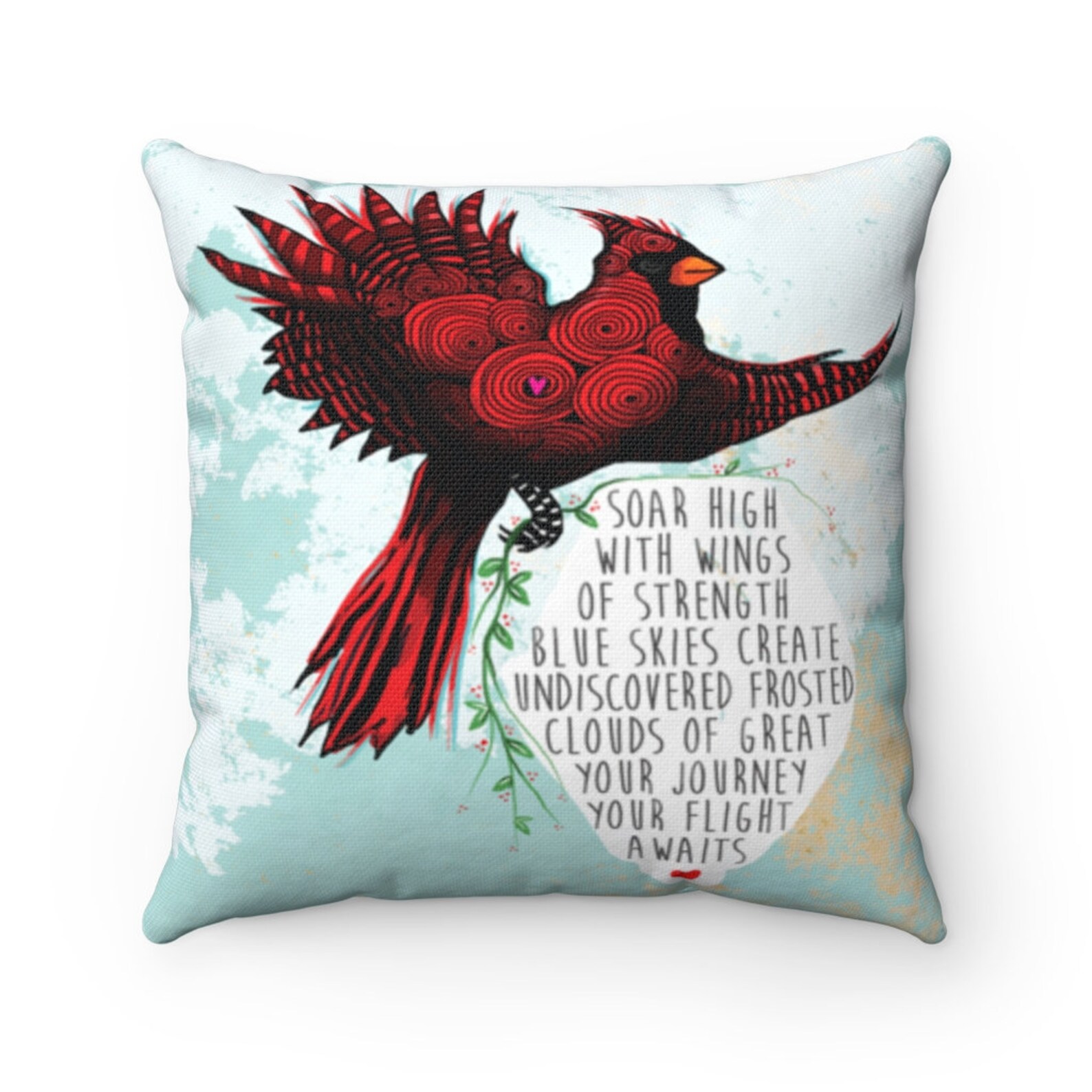 Cardinal Pillow Pillow With Cardinal Gift for Cardinal - Etsy