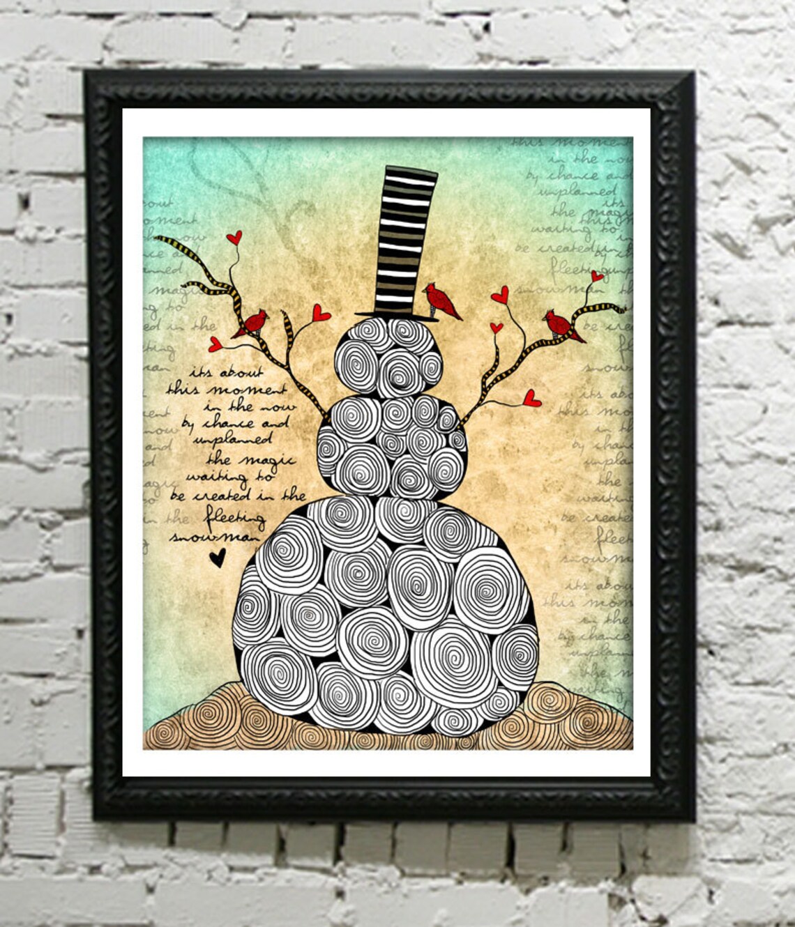 Snowman Print, Snowman Art, Snowman Decor, Christmas Print, Christmas ...