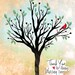 Cardinal Print, Thank You Print, Cardinal in Tree, Cardinal Watching ...