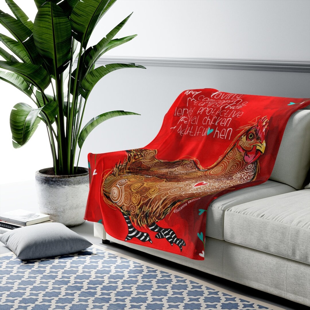 Chicken Blanket Chicken Art Gift for Chicken Person Chicken - Etsy