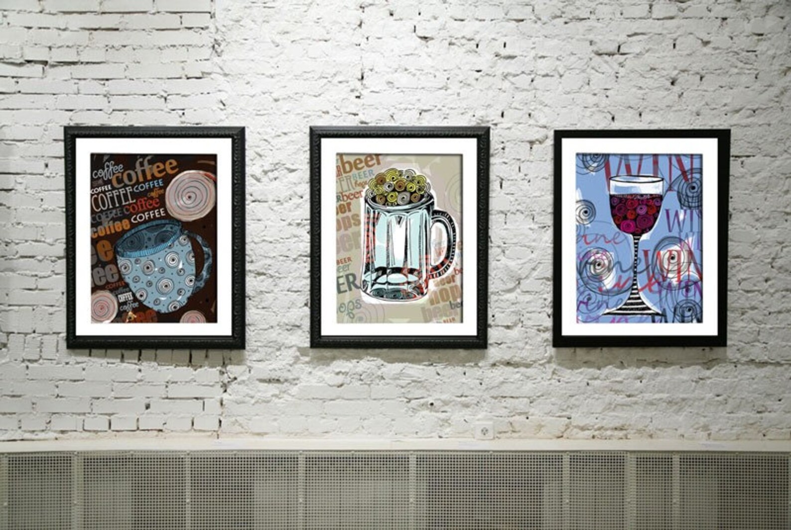 Wine print wine glass art red wine print for wine lover | Etsy