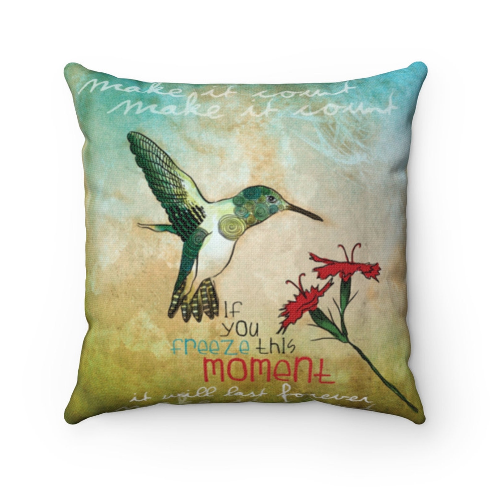 Hummingbird Pillow Hummingbird Art Hummingbird Lover I Love - Etsy