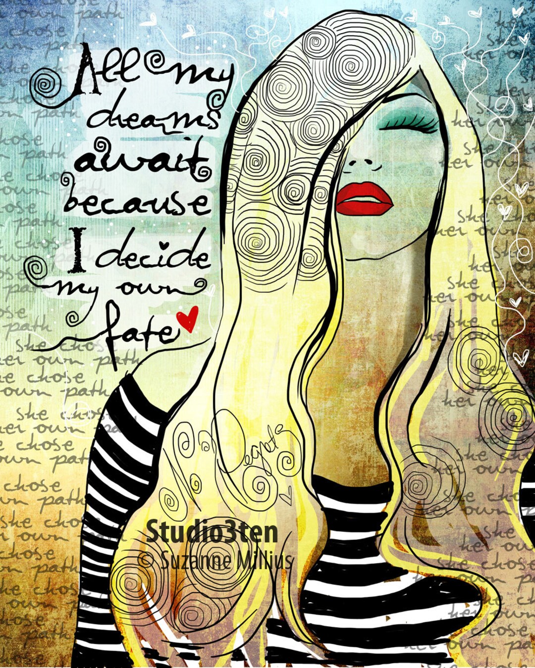 Fate / Original Illustration ART Print Hand SIGNED Size 8 X 10 NEW, - Etsy