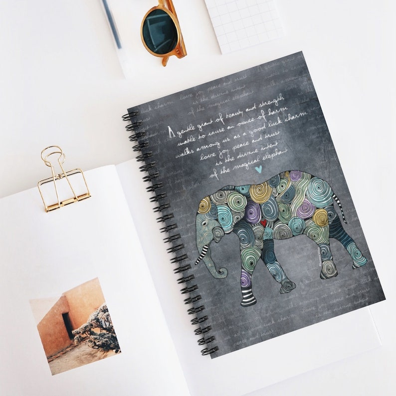 Elephant Notebook Elephant Journal Elephant Diary Gift for - Etsy