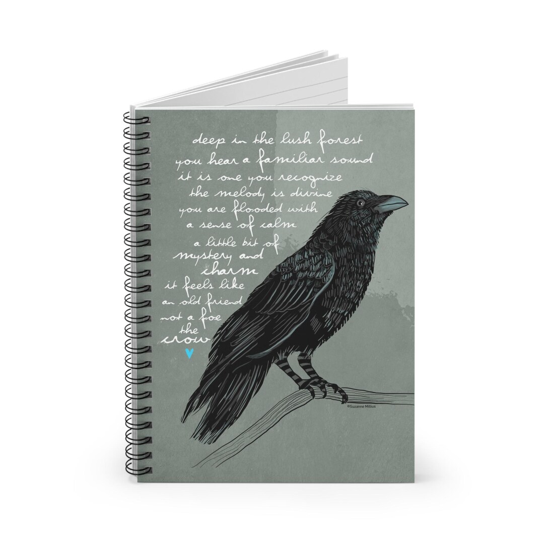 Crow Journal, Crow Gift, Gift for Crow Lover, Crow Theme, Crow Diary ...