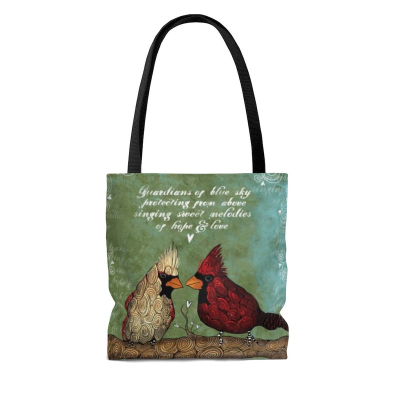 Cardinal Tote Bag Cardinals on a Tote 3 Sizes - Etsy