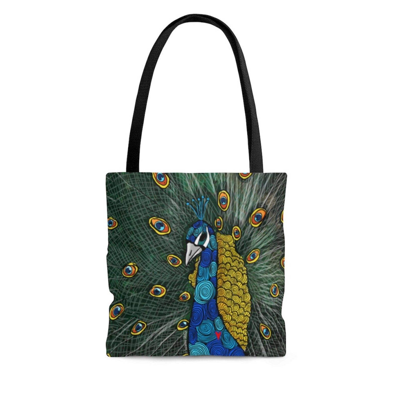 Peacock Tote Peacock Bag Peacock Purse Peacock Bookbag - Etsy