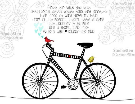 Bike Print Bicycle Print Bicycle Art Mountain Bike Art I - Etsy