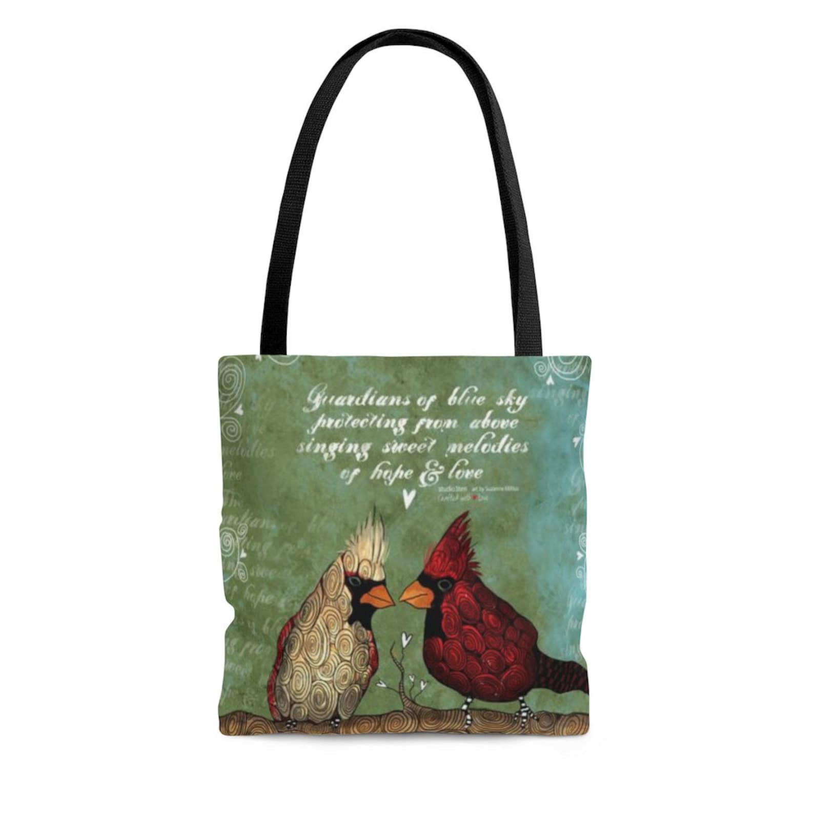 Cardinal Tote Bag Cardinals on a Tote 3 Sizes - Etsy