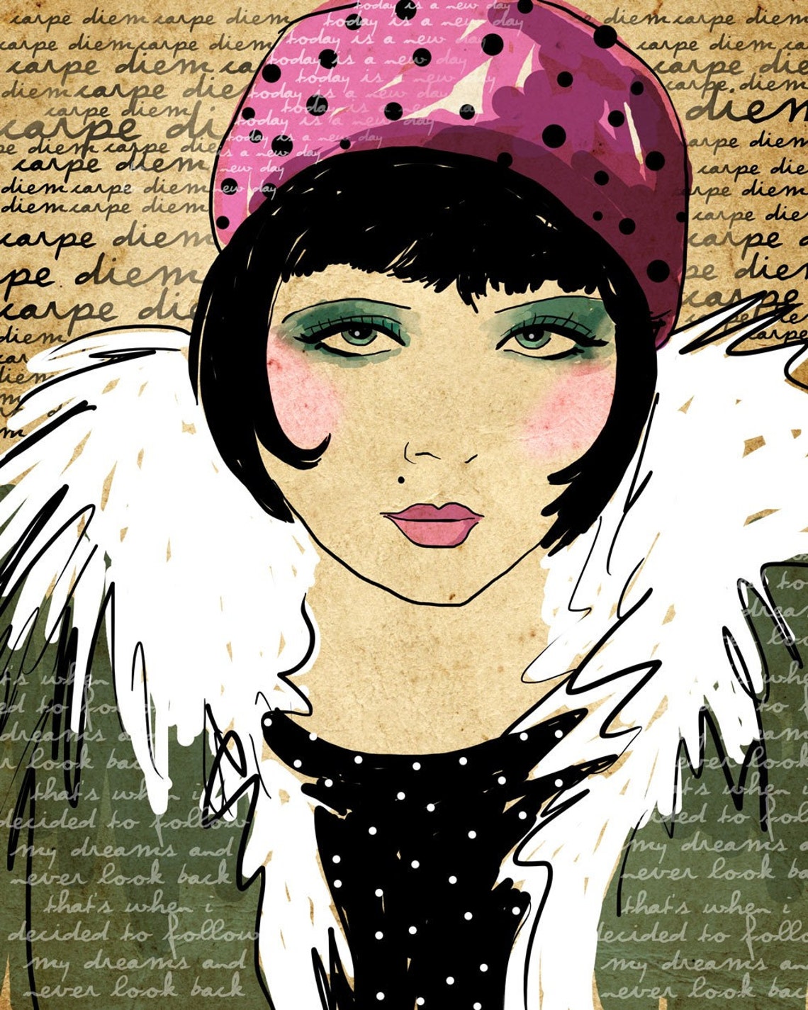 Carpe Diem / Seize the Day / Original Illustration ART Print SIGNED / 8 ...