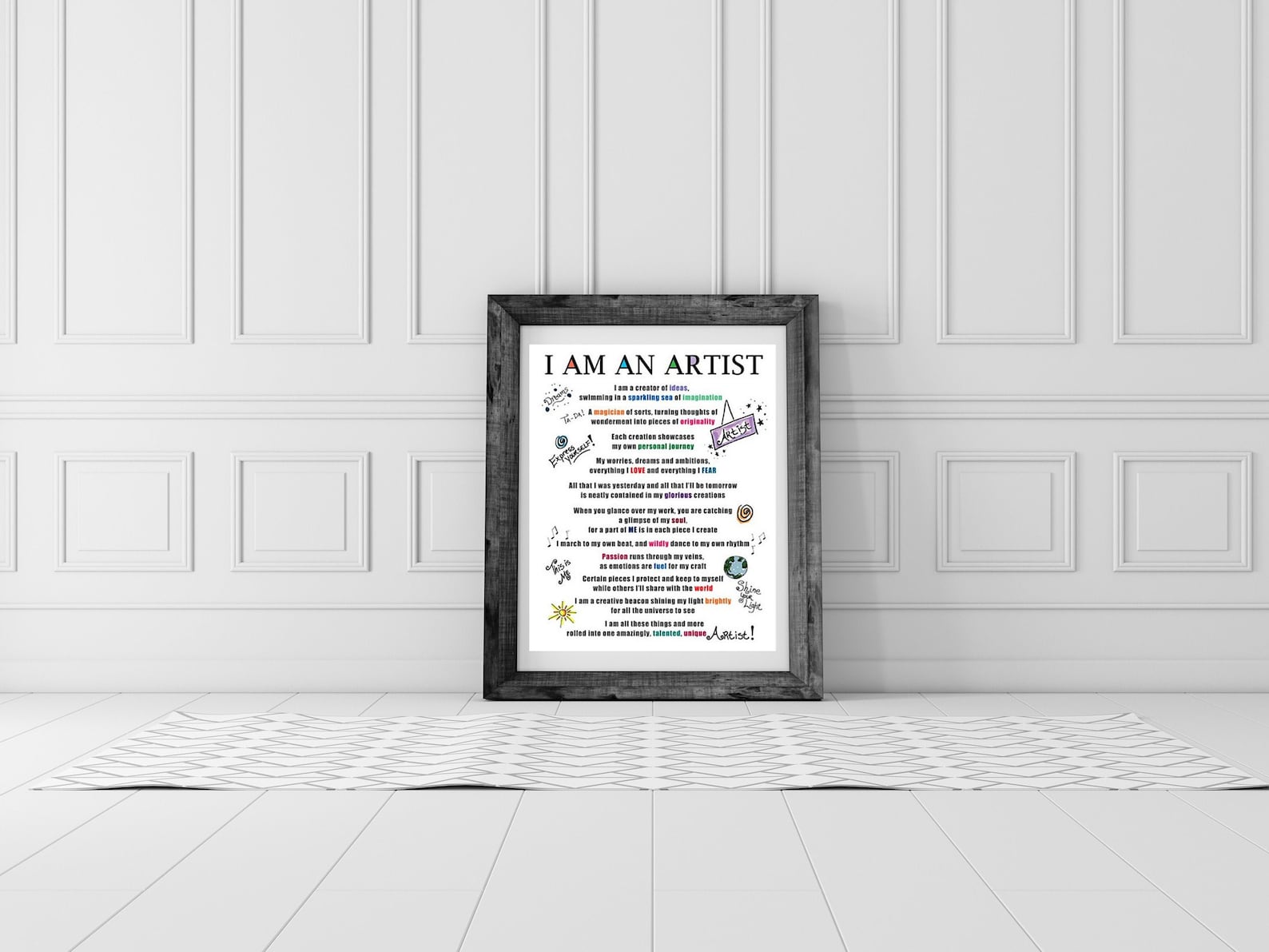 I Am an Artist, Artist Mantra, Poem About Artists, Gift for Artist ...