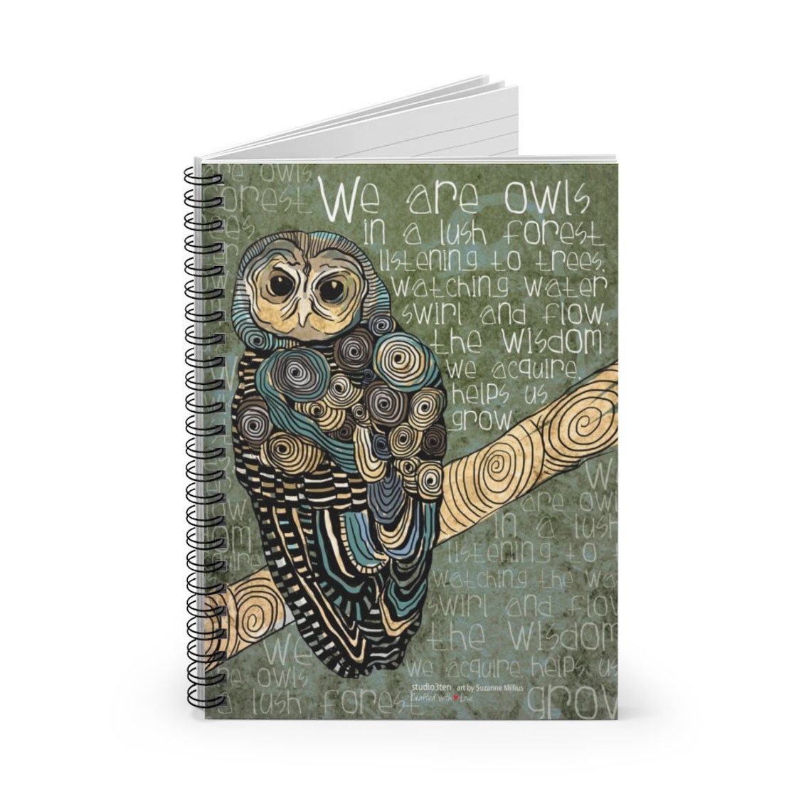 Owl Journal / the Wisdom We Acquire / Notebook Ruled Line - Etsy