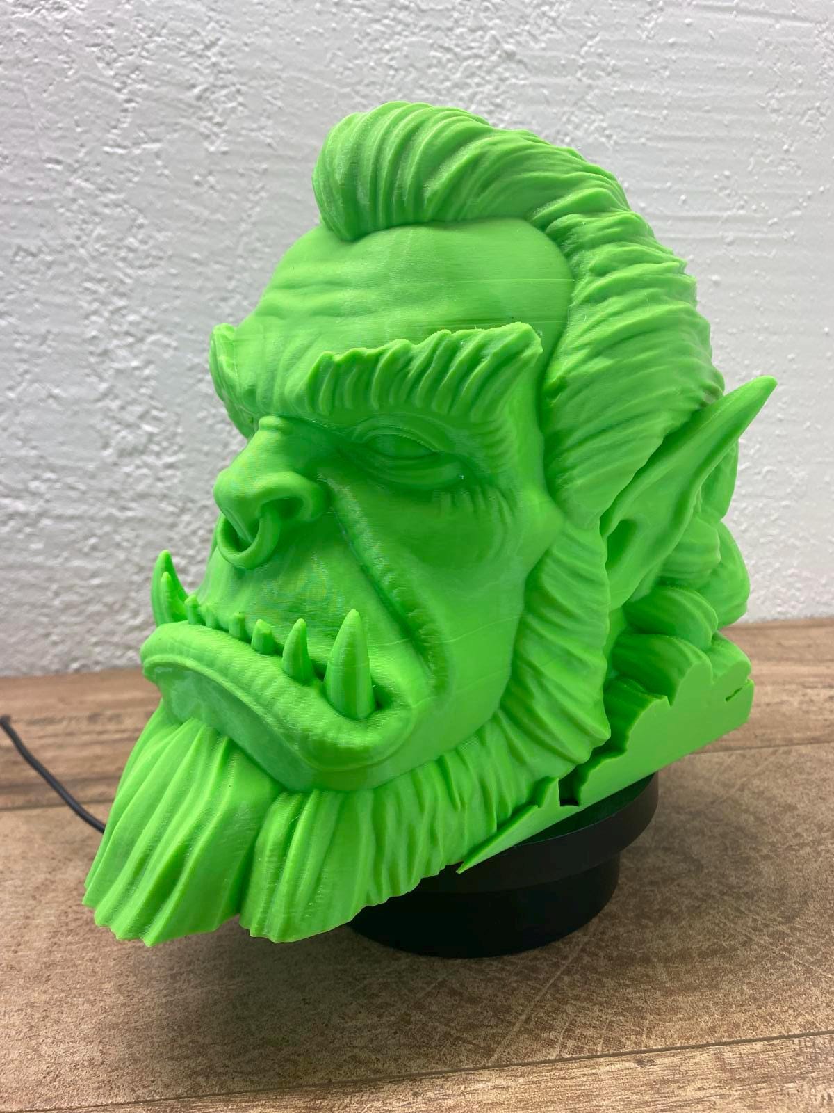 SALE - Orc Troll Ogre Shaman Headphone Stand: Warcraft Desk Decor, Gift ...